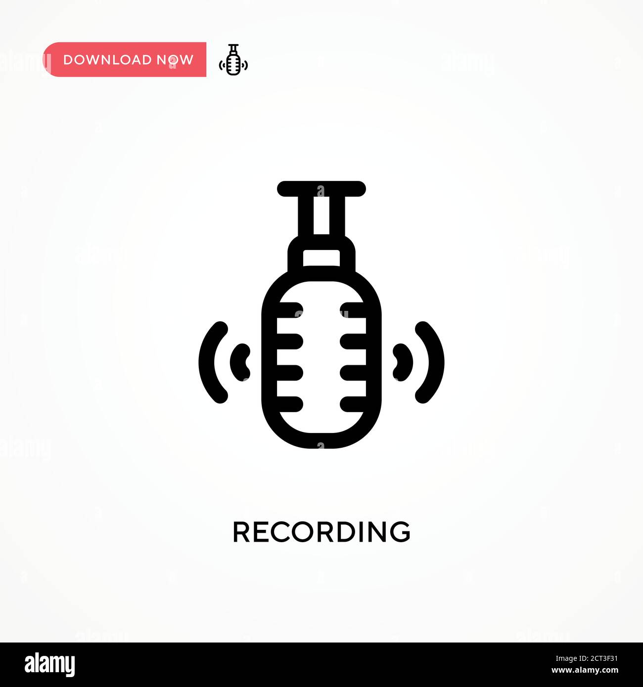 Recording Simple vector icon. Modern, simple flat vector illustration ...
