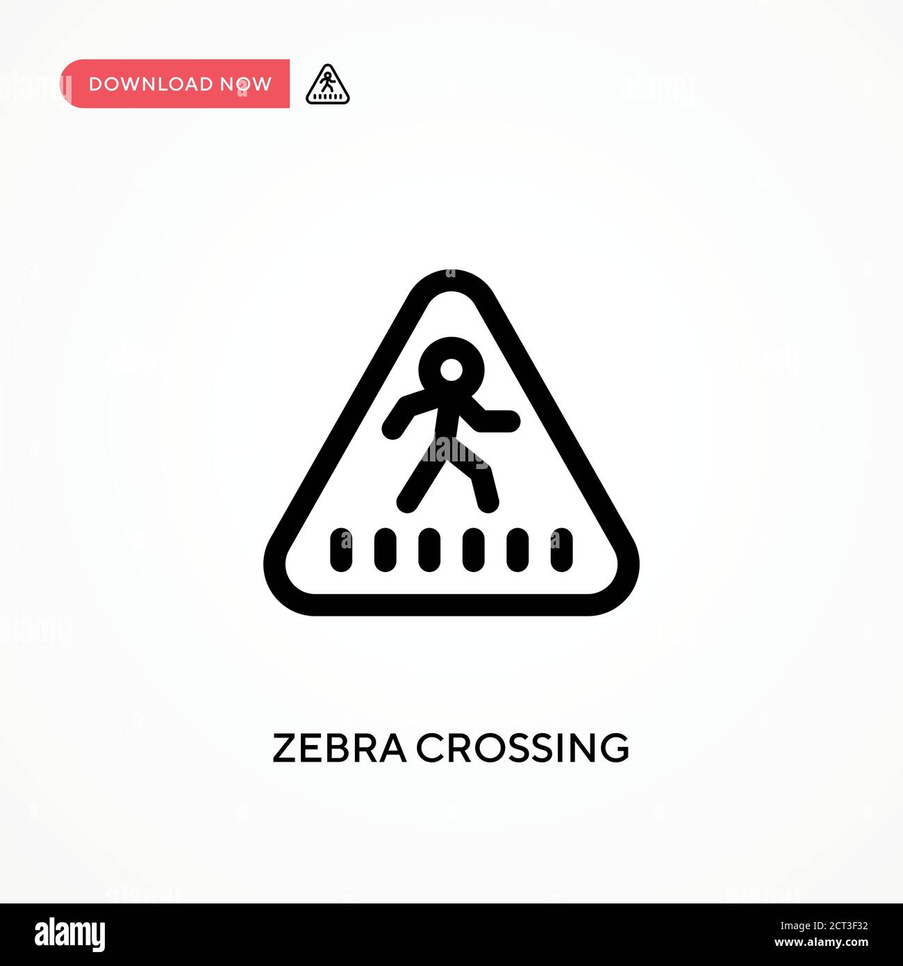 Zebra crossing Simple vector icon. Modern, simple flat vector ...