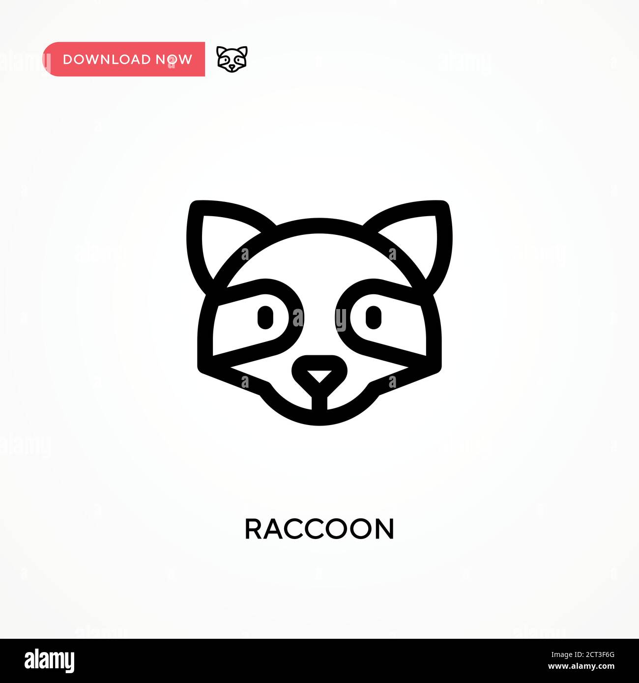 Raccoon Simple vector icon. Modern, simple flat vector illustration for ...