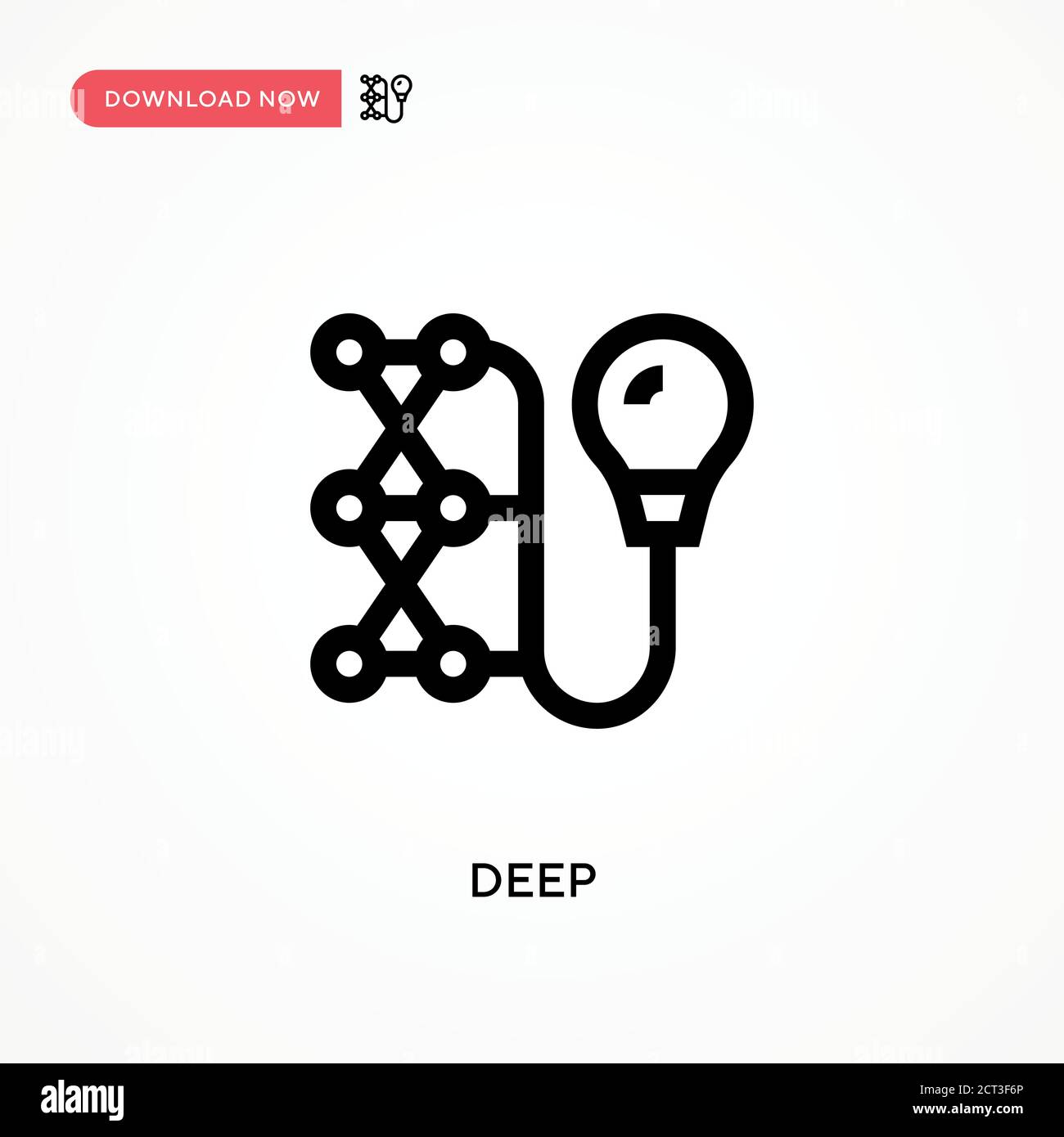 Deep Simple vector icon. Modern, simple flat vector illustration for ...