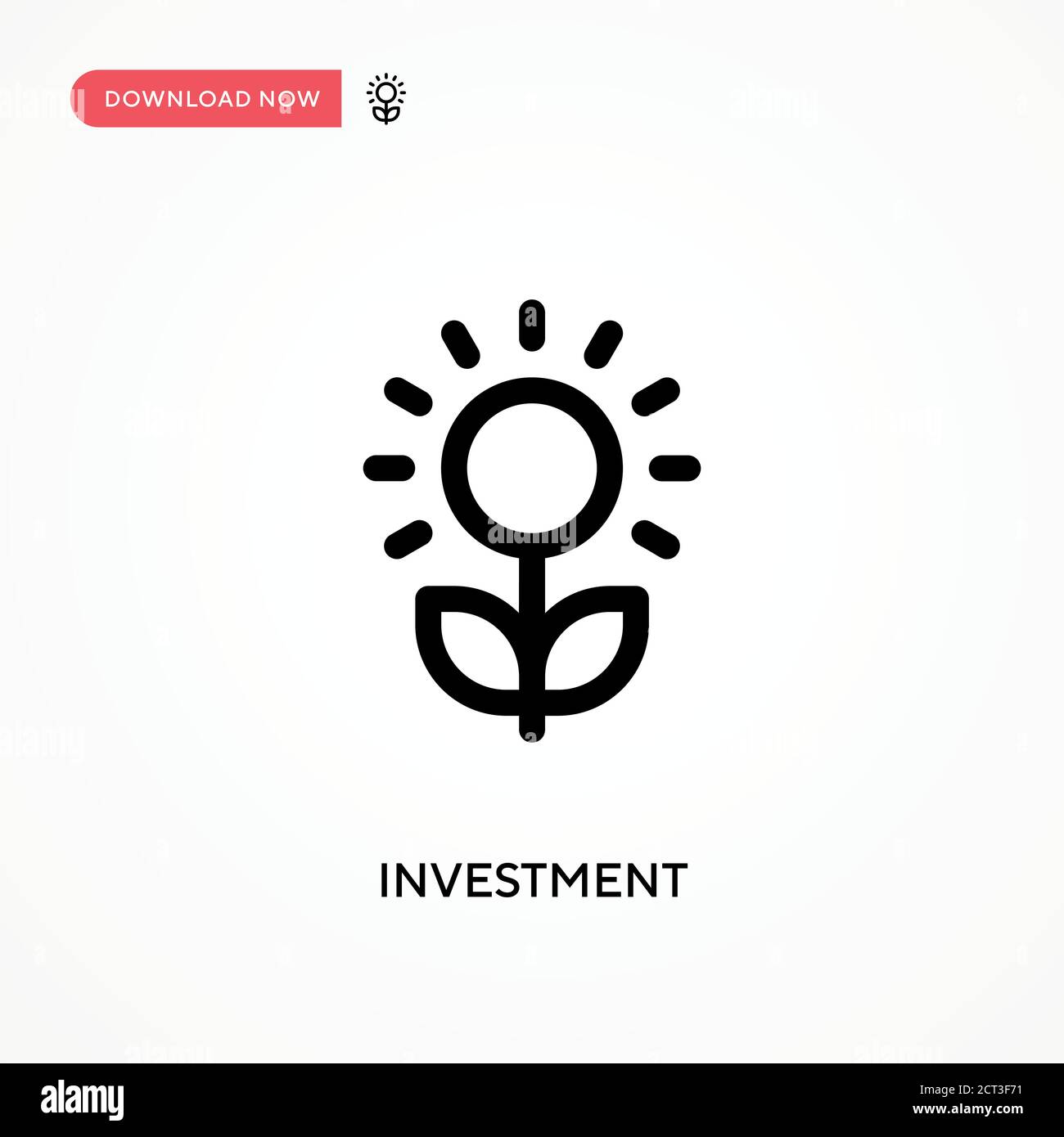 Investment Simple vector icon. Modern, simple flat vector illustration ...