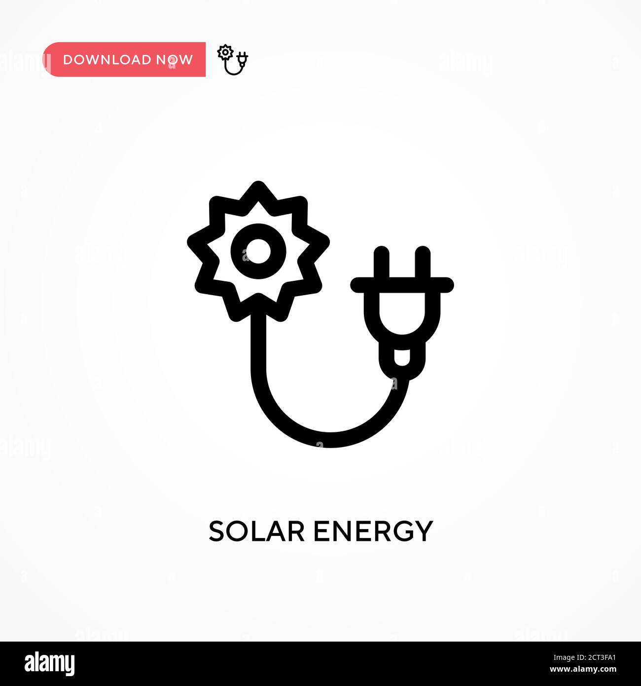 Solar energy Simple vector icon. Modern, simple flat vector ...