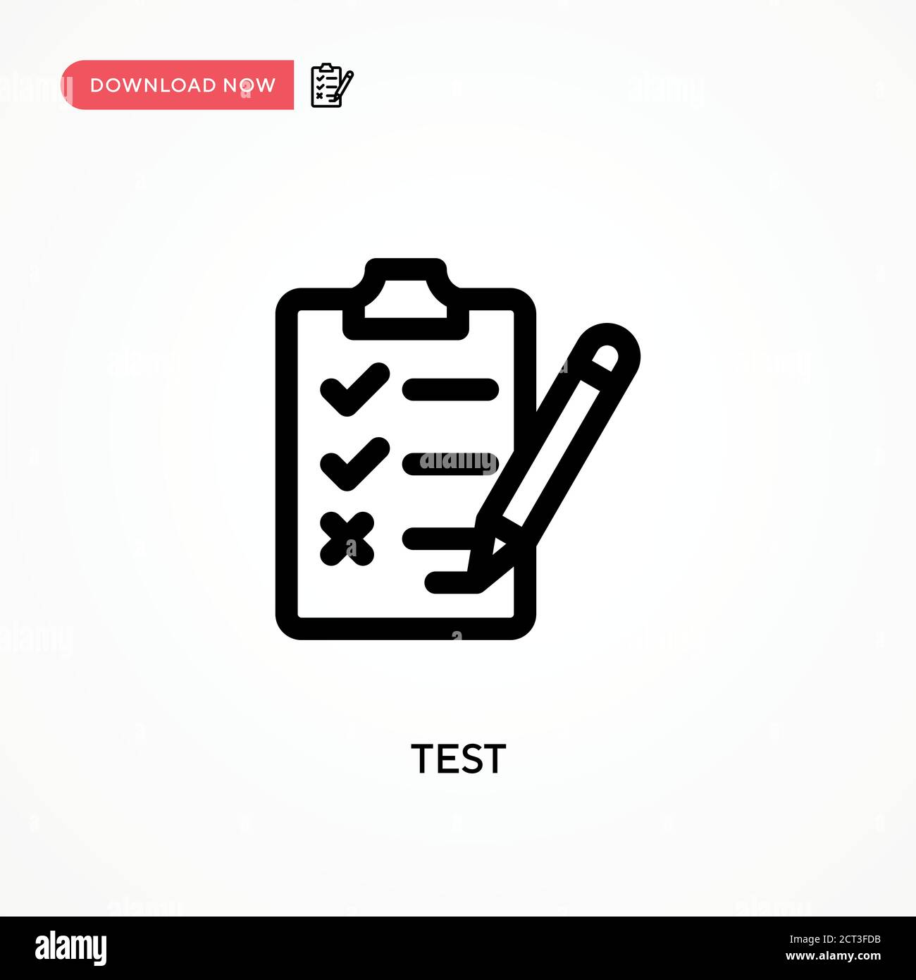 Test Simple vector icon. Modern, simple flat vector illustration for ...