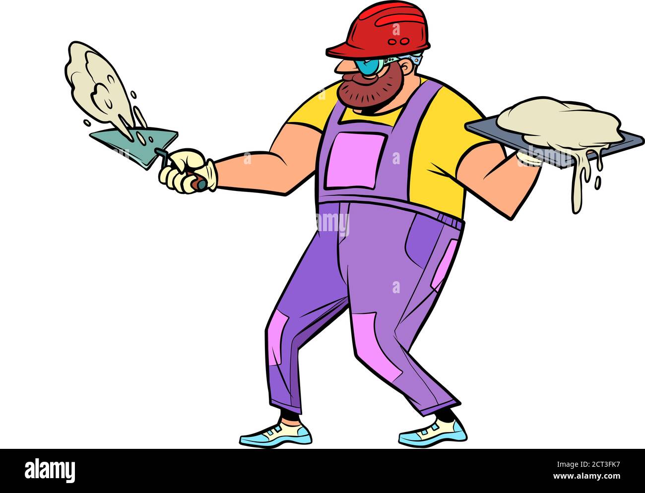 Professional construction worker installing Stock Vector Images - Alamy