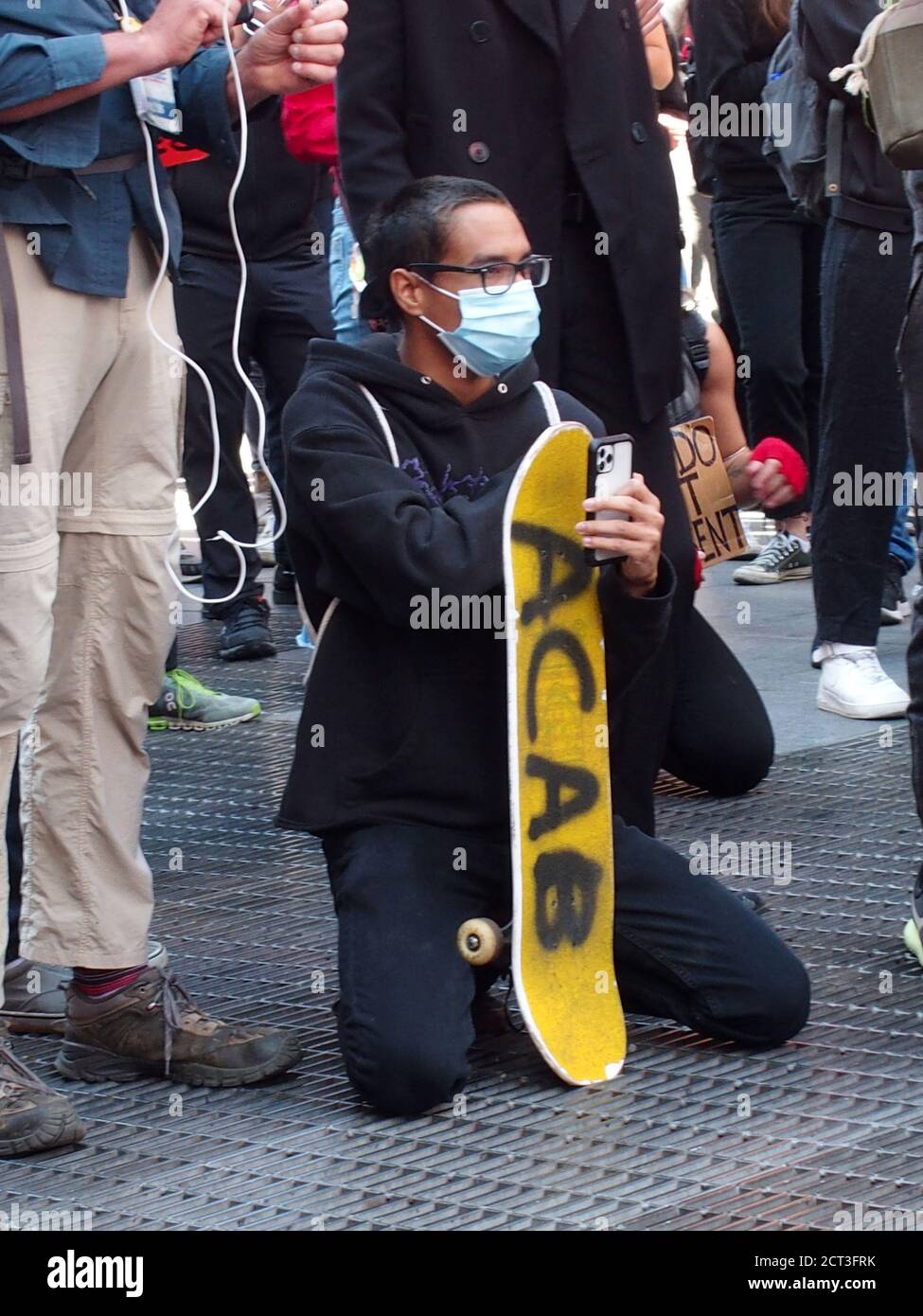 New York, New York, USA. 19th Sep, 2020. Abolish I.C.E. protest at ...