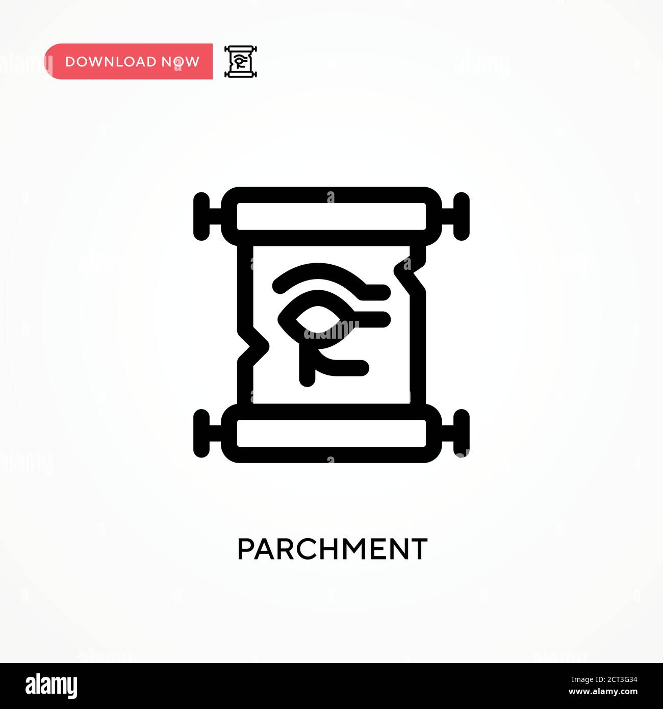 Parchment Simple vector icon. Modern, simple flat vector illustration ...