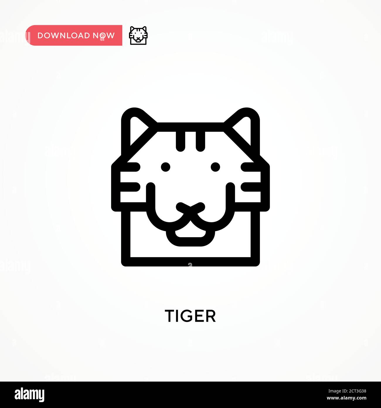Tiger Simple vector icon. Modern, simple flat vector illustration for ...