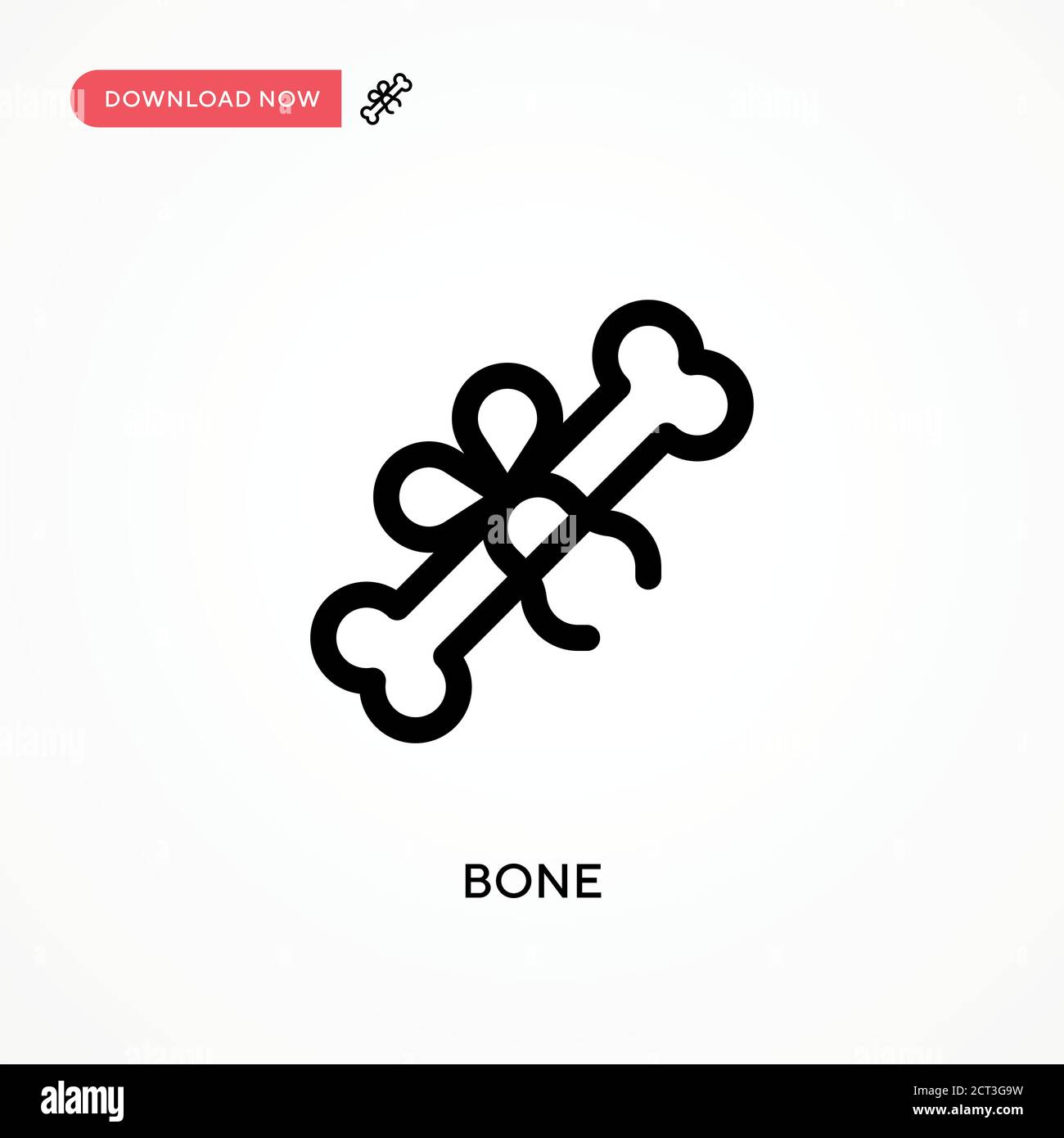 Bone Simple vector icon. Modern, simple flat vector illustration for ...