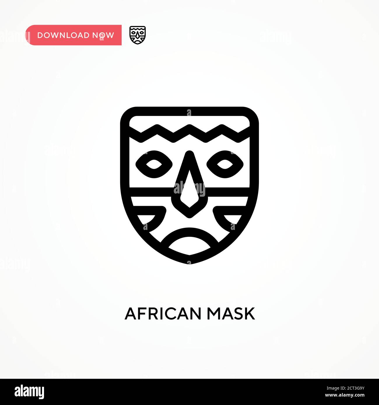 African mask Simple vector icon. Modern, simple flat vector ...