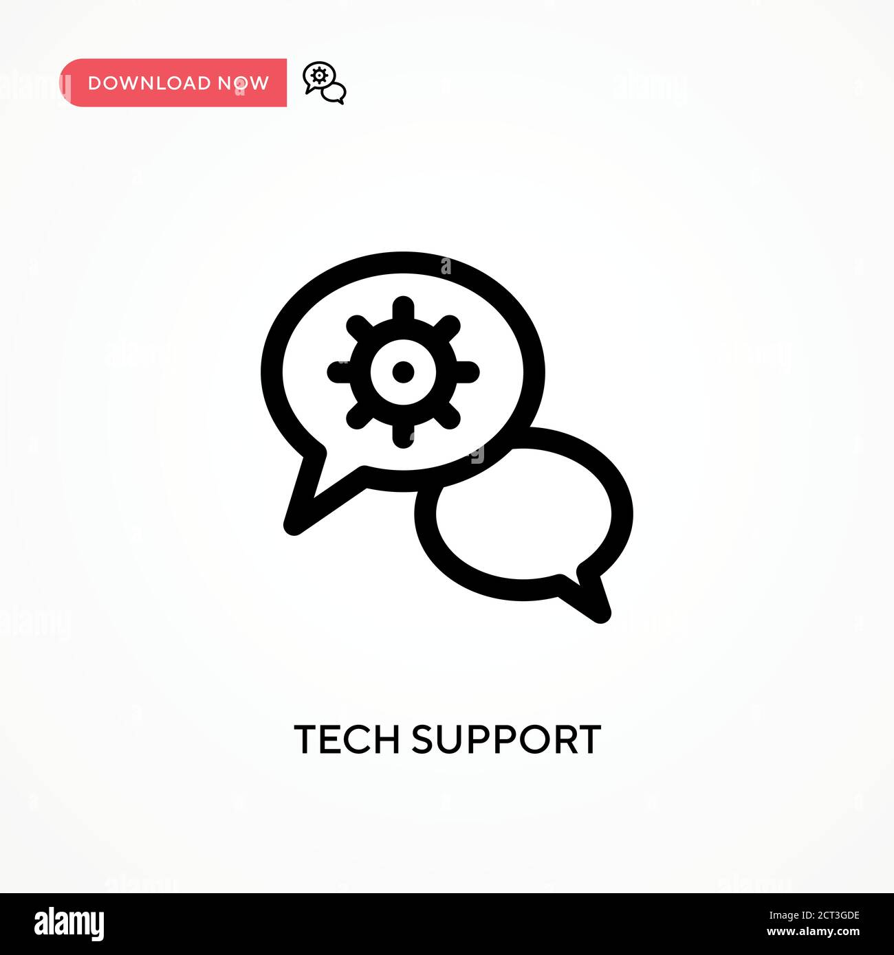 Tech support Simple vector icon. Modern, simple flat vector ...