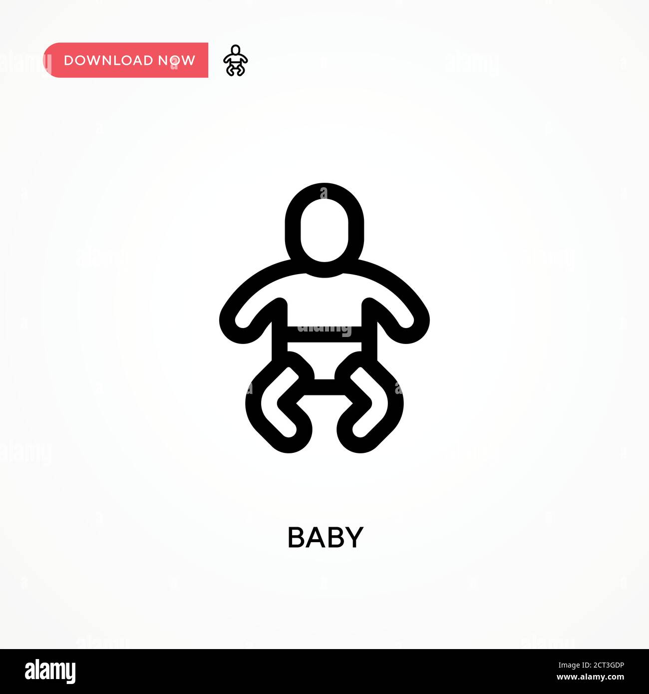 Baby Simple vector icon. Modern, simple flat vector illustration for ...