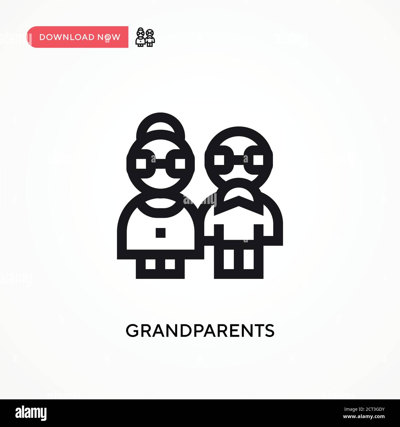 Grandparents Simple vector icon. Modern, simple flat vector ...