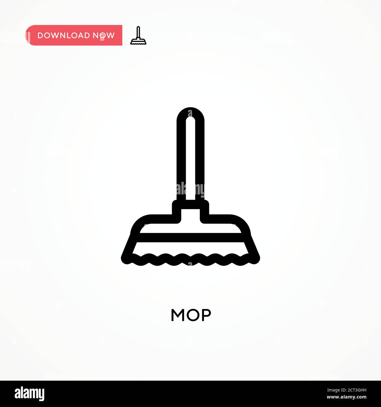 Mop Simple vector icon. Modern, simple flat vector illustration for web ...