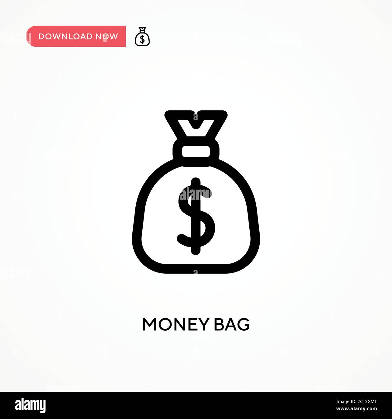 Money bag Simple vector icon. Modern, simple flat vector illustration ...
