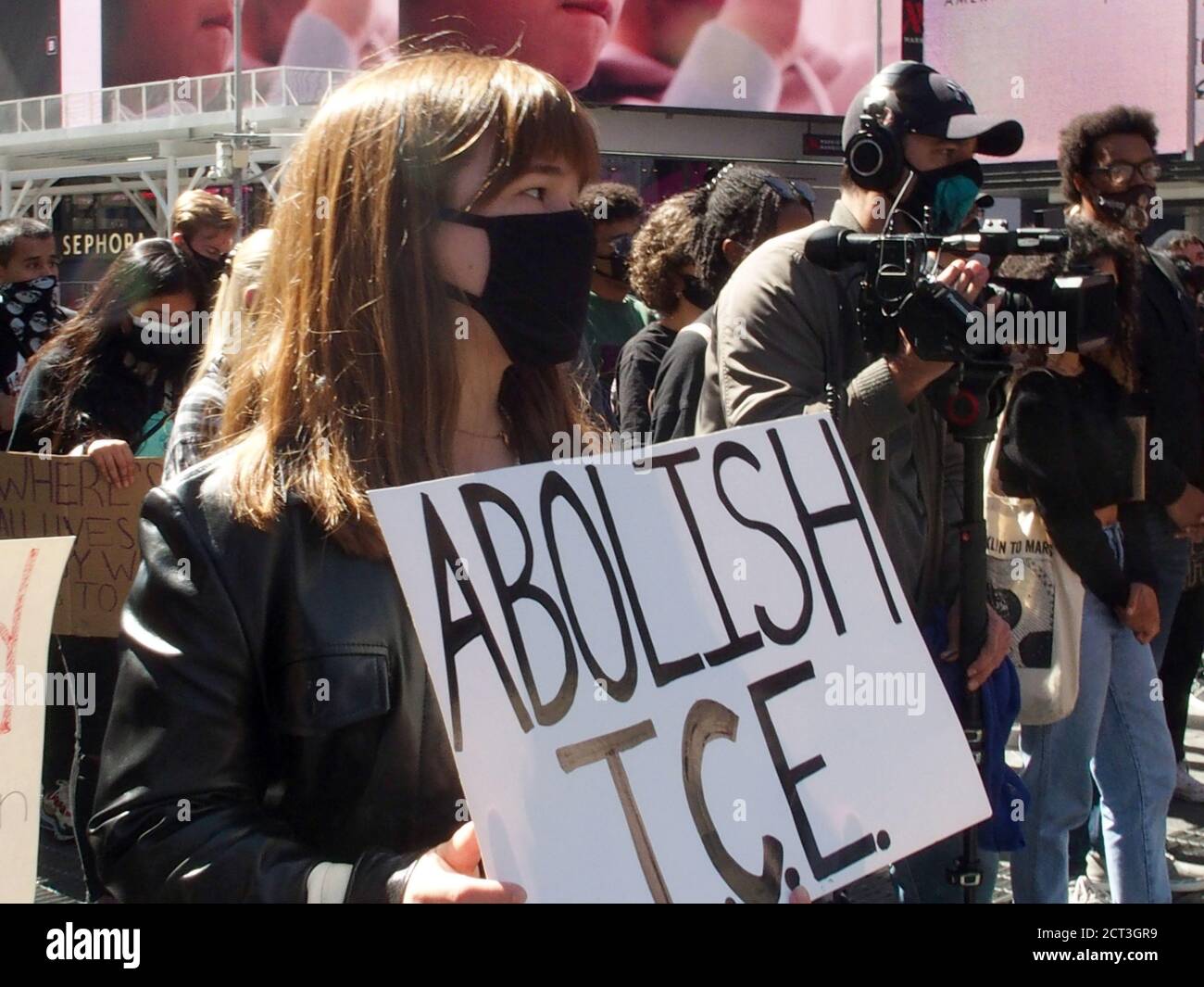 New York, New York, USA. 19th Sep, 2020. Abolish I.C.E. protest at ...