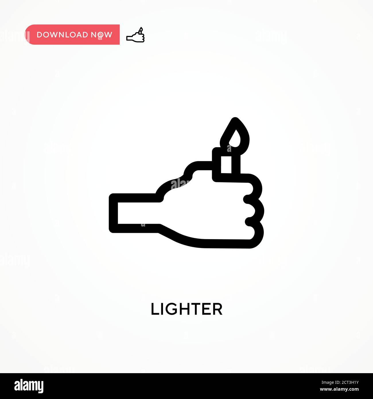 Lighter Simple vector icon. Modern, simple flat vector illustration for ...
