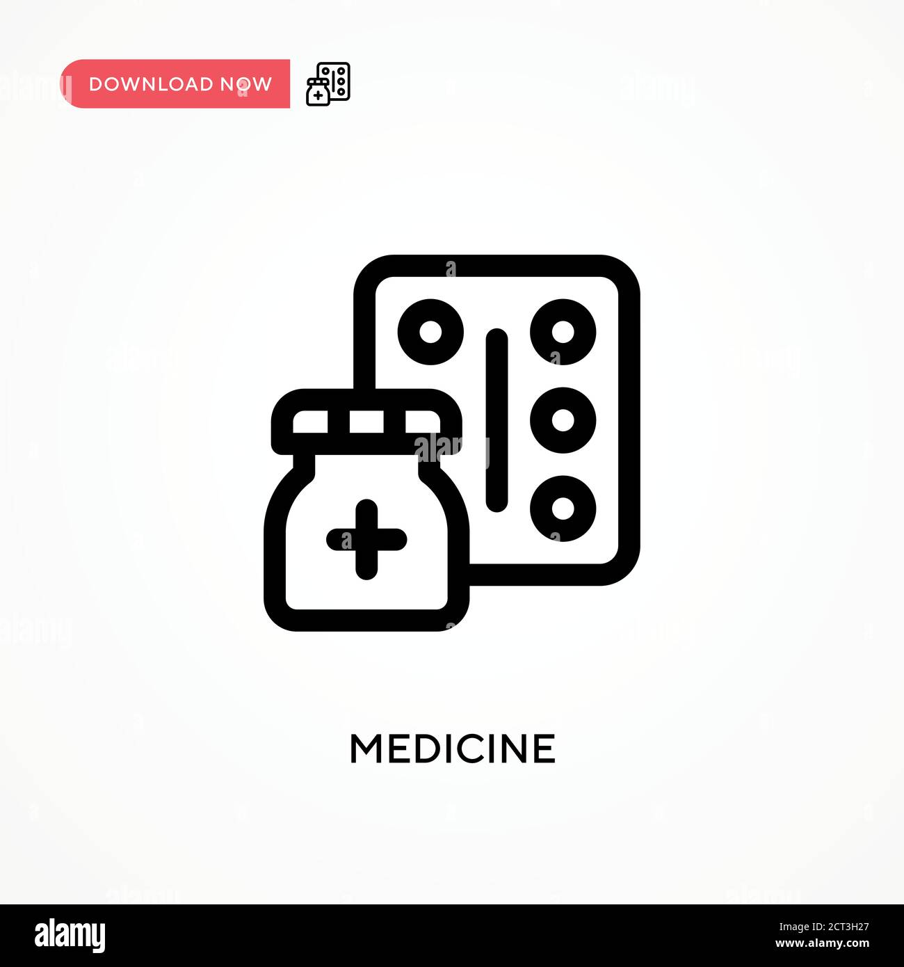 Medicine Simple vector icon. Modern, simple flat vector illustration ...