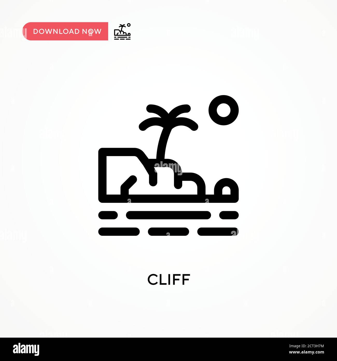 Cliff Simple vector icon. Modern, simple flat vector illustration for ...