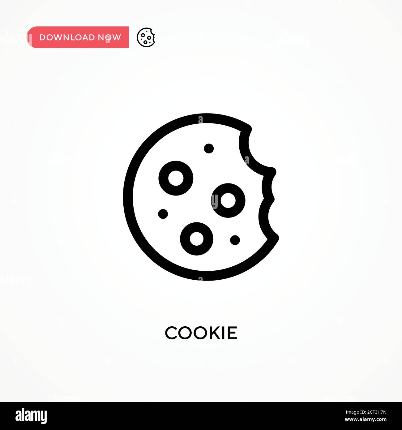 Cookie Simple vector icon. Modern, simple flat vector illustration for ...