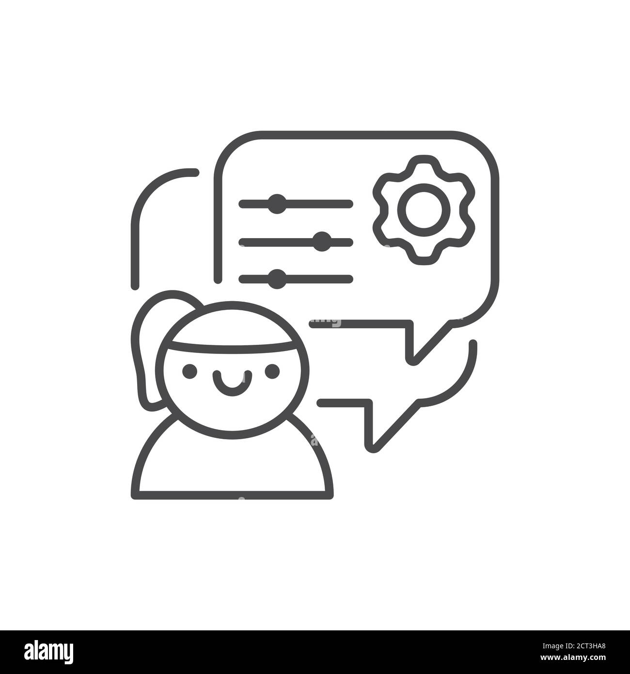 Adaptability black line icon. Business correspondence. Soft skills ...