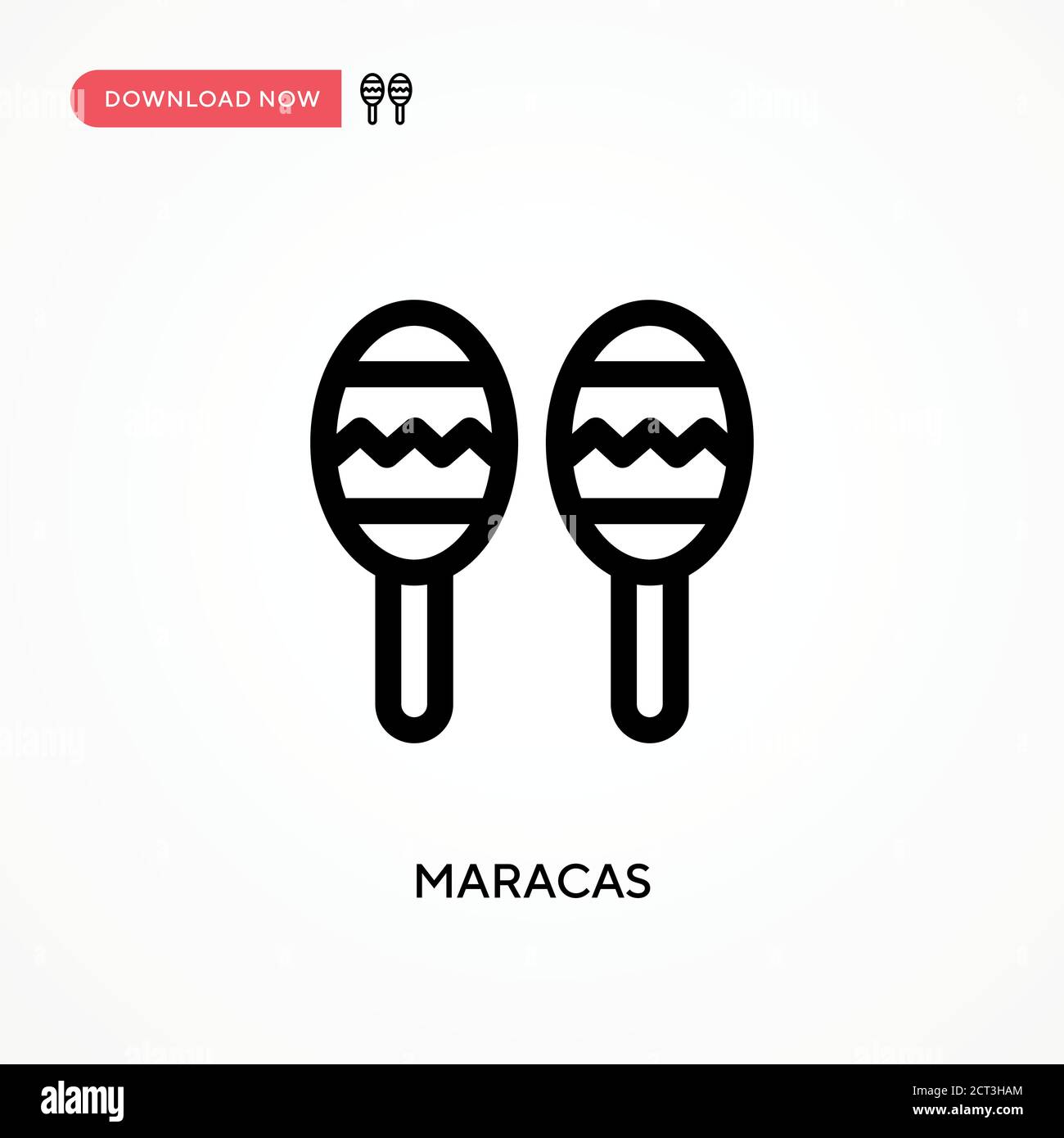 Maracas Simple vector icon. Modern, simple flat vector illustration for ...