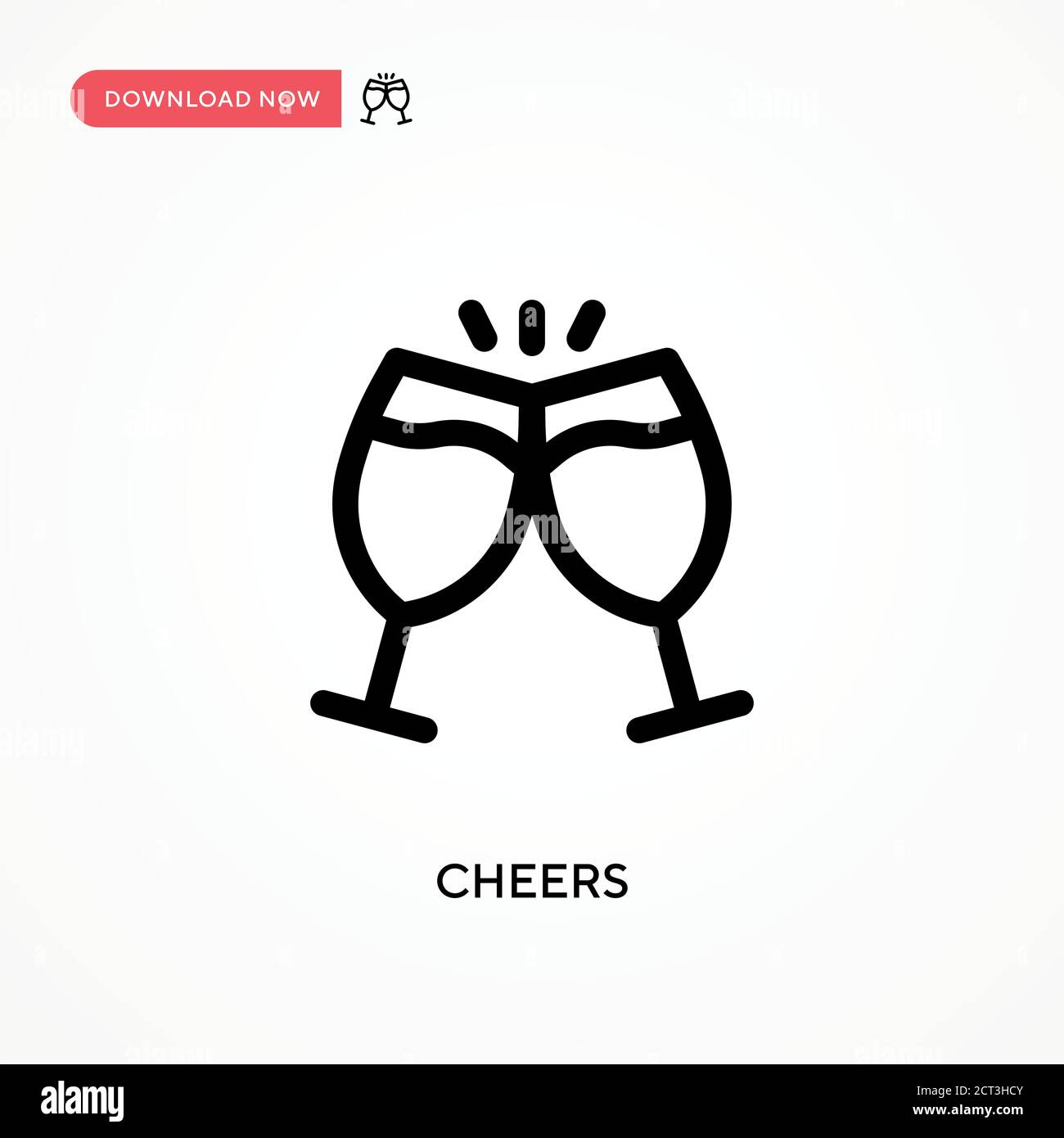 Cheers Simple vector icon. Modern, simple flat vector illustration for ...