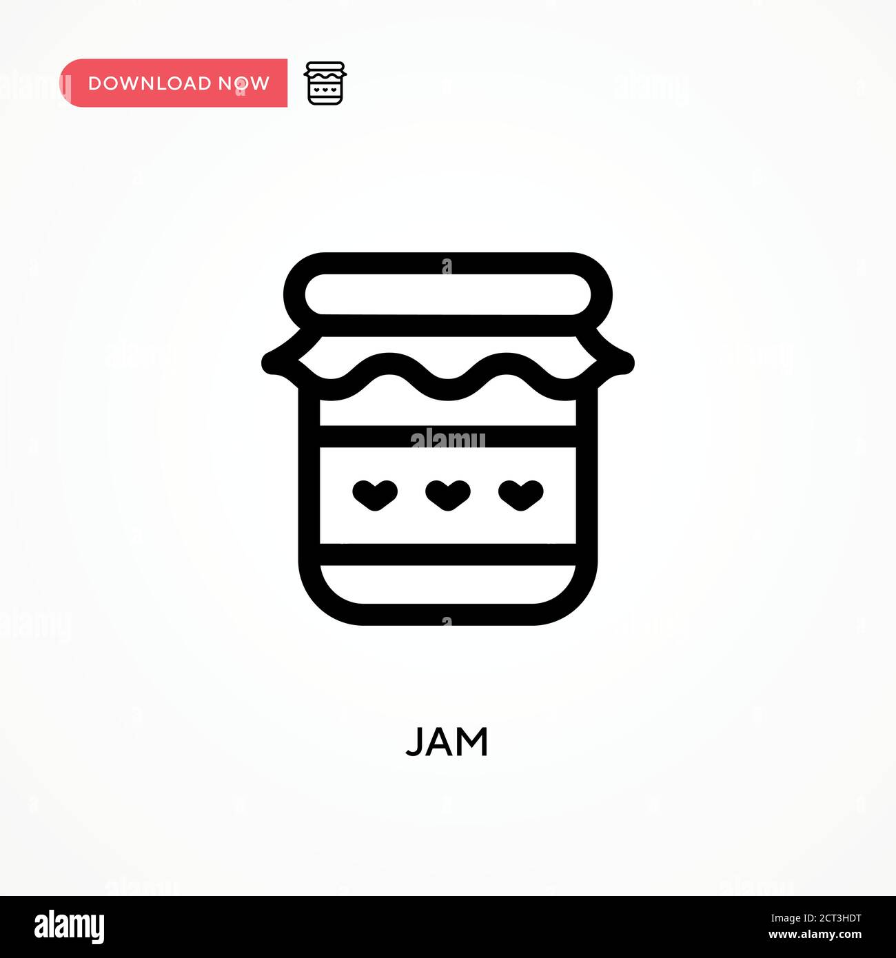 Jam Simple vector icon. Modern, simple flat vector illustration for web ...
