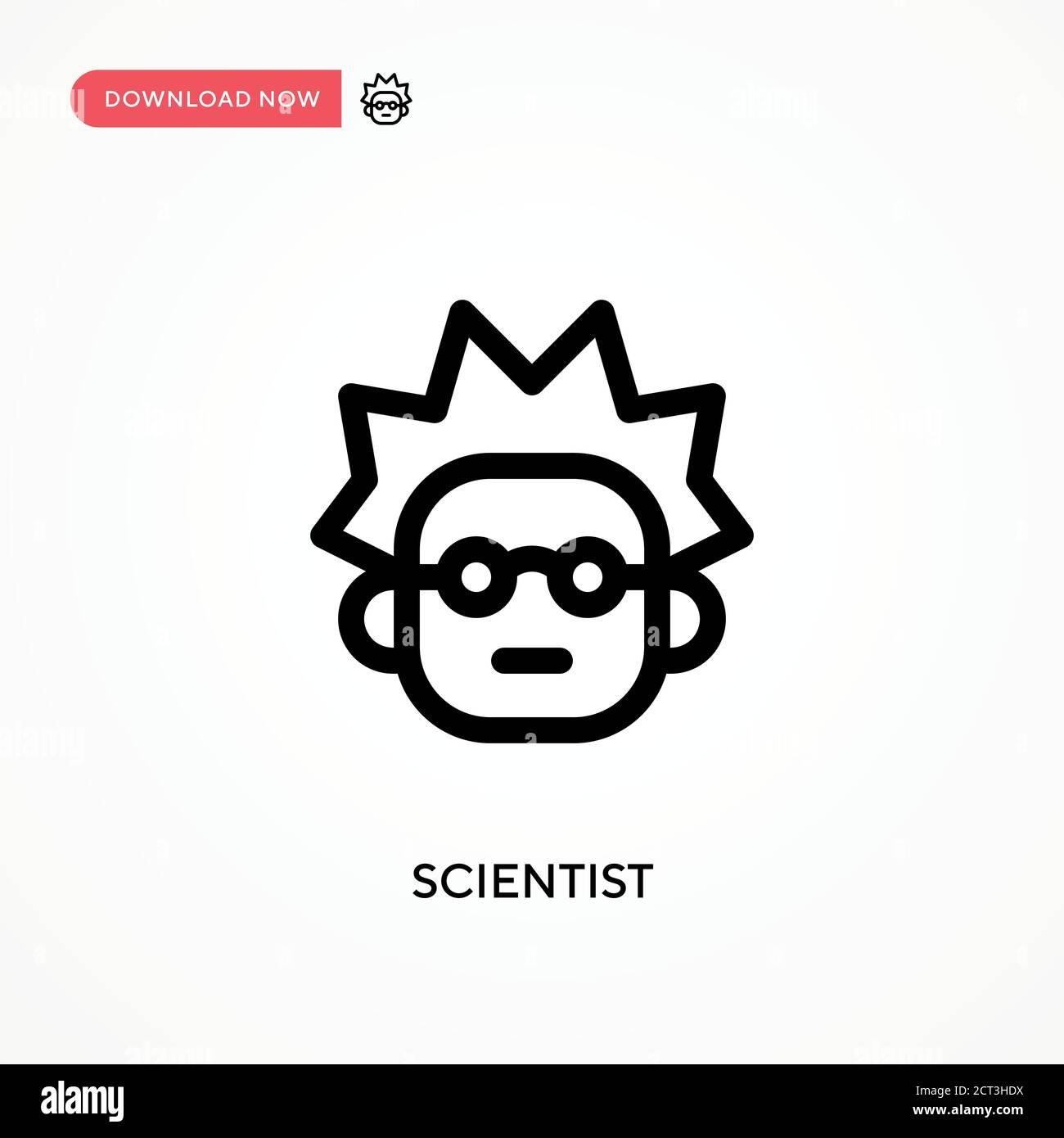 Scientist Simple vector icon. Modern, simple flat vector illustration ...
