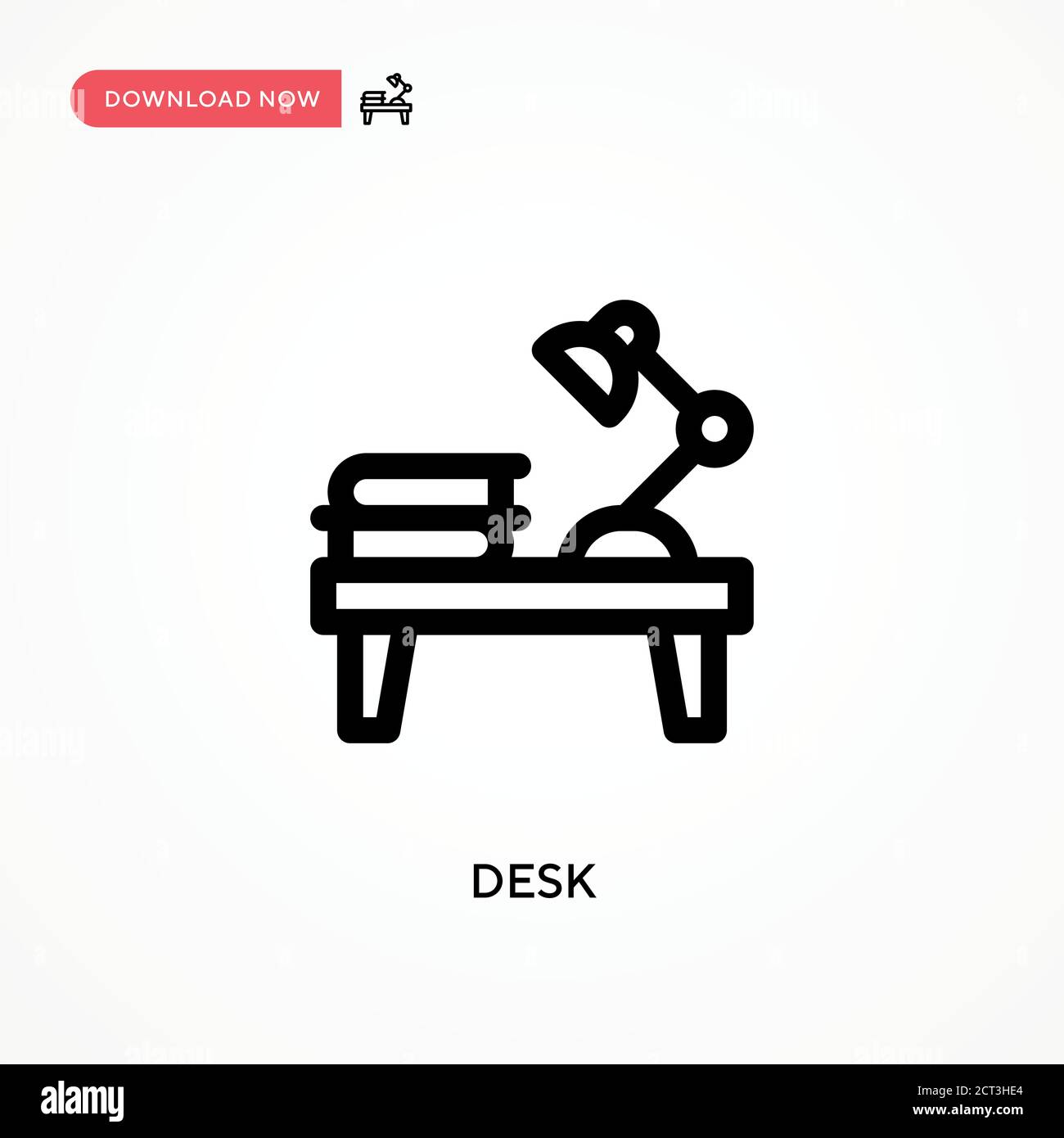 Desk Simple vector icon. Modern, simple flat vector illustration for ...