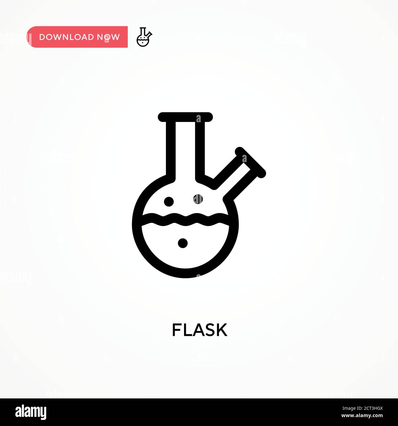 Flask Simple vector icon. Modern, simple flat vector illustration for ...