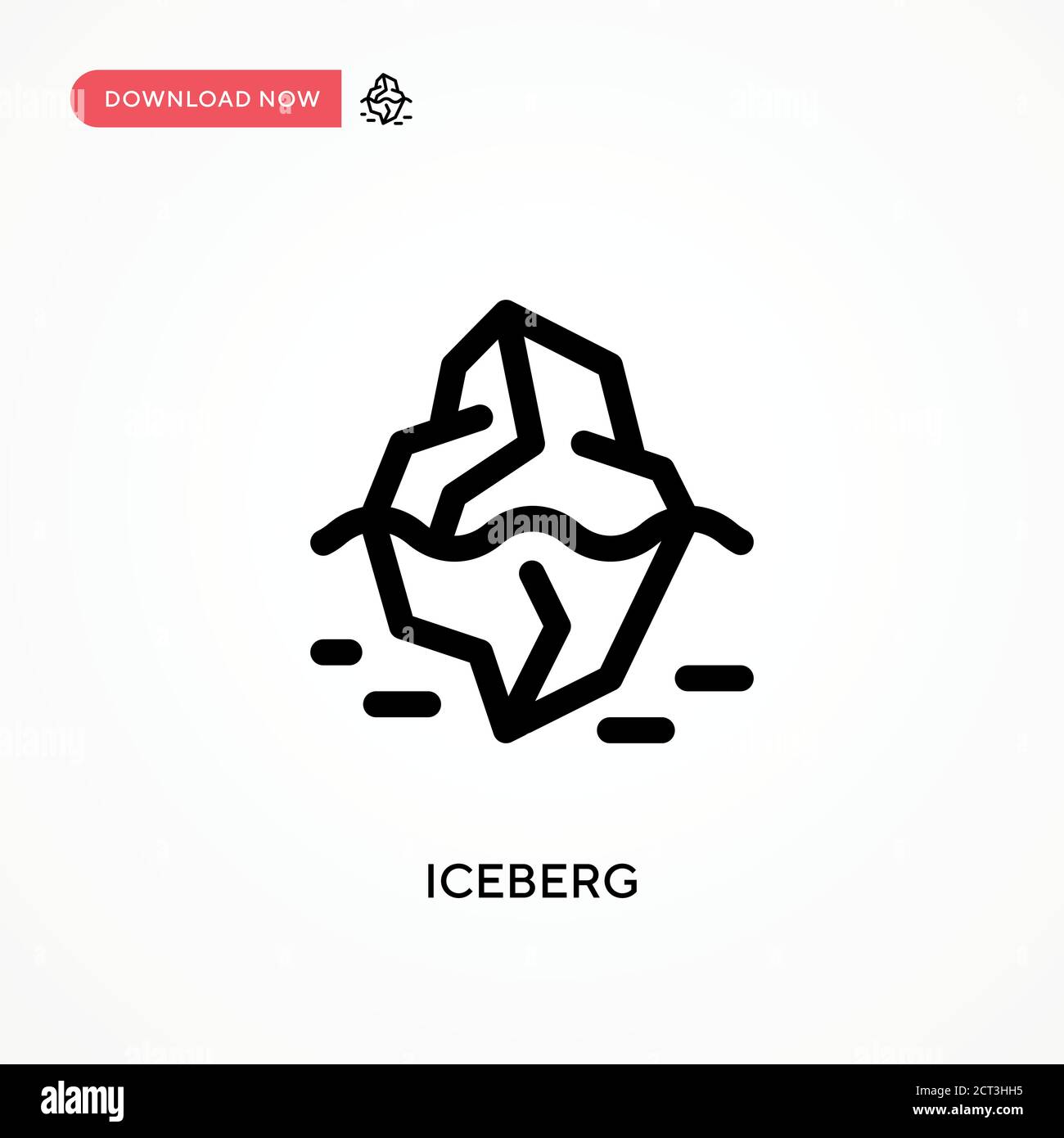 Iceberg Simple vector icon. Modern, simple flat vector illustration for ...