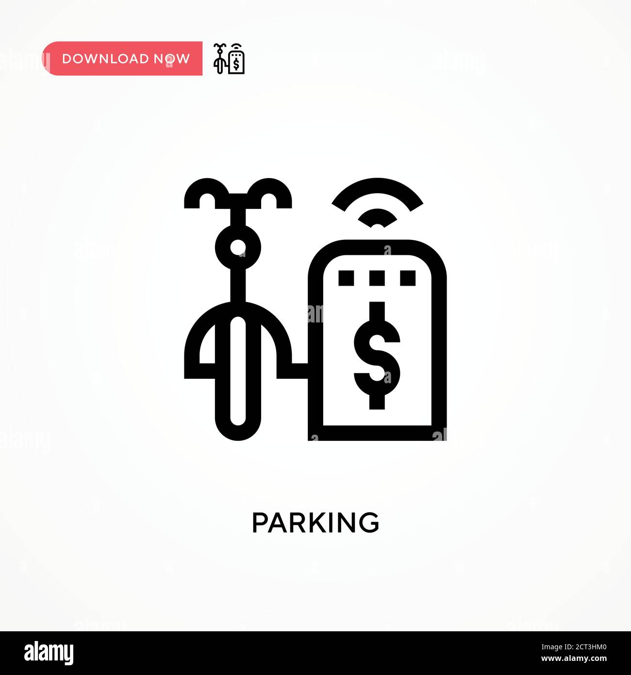 Parking Simple vector icon. Modern, simple flat vector illustration for ...