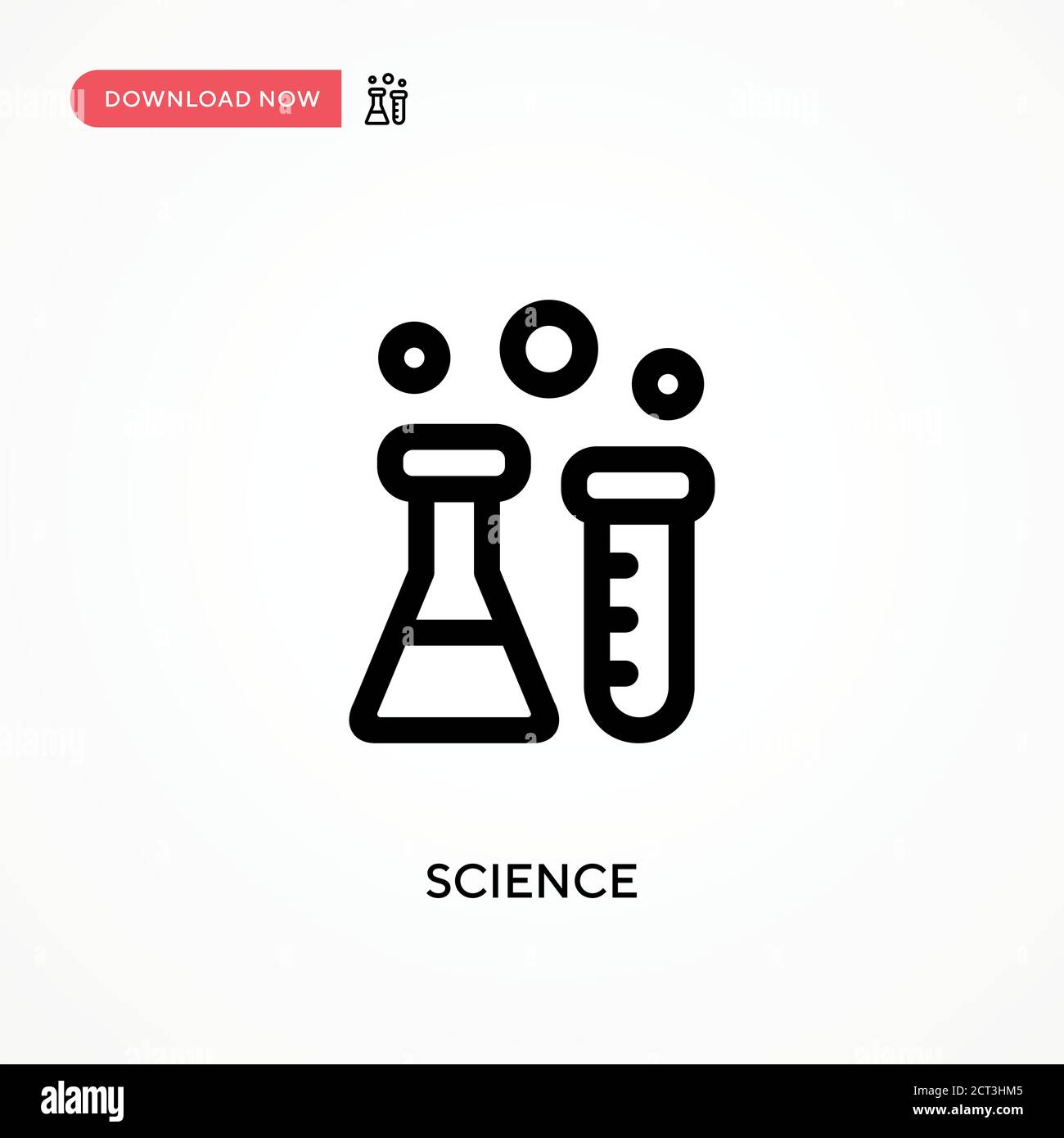 Science Simple vector icon. Modern, simple flat vector illustration for ...