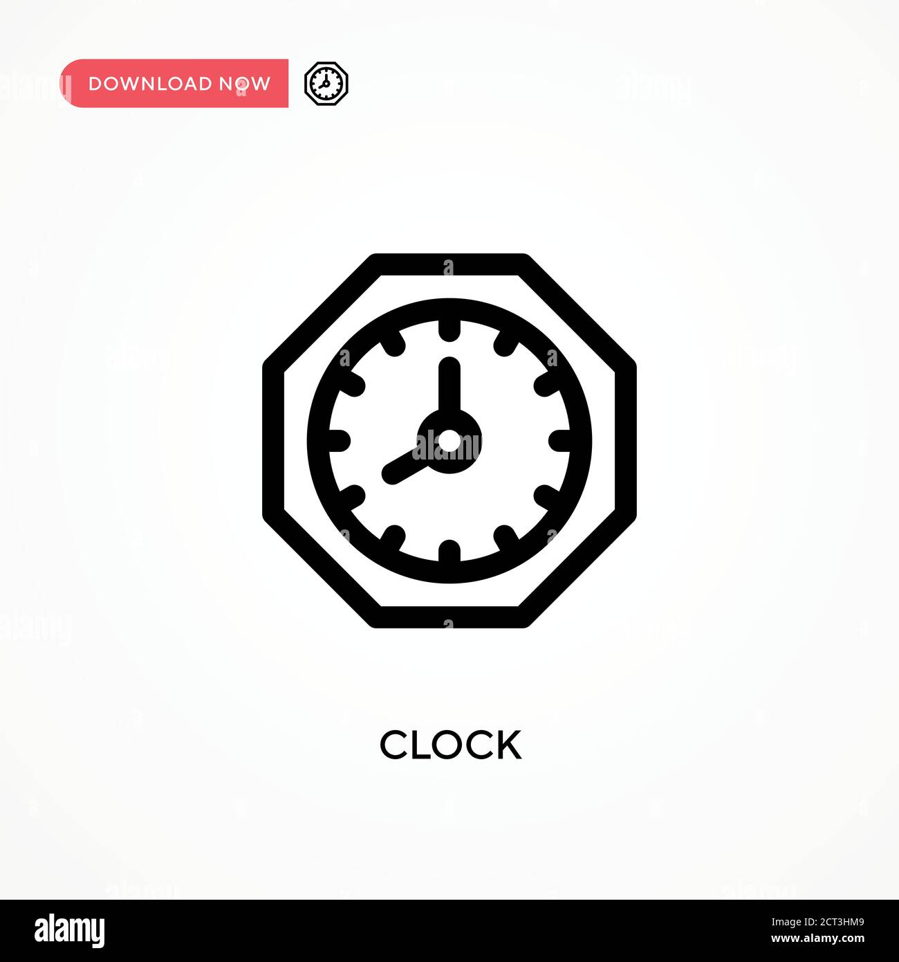 Clock Simple vector icon. Modern, simple flat vector illustration for ...