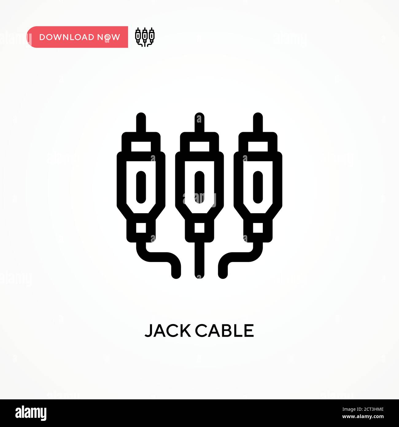 Jack cable Simple vector icon. Modern, simple flat vector illustration ...