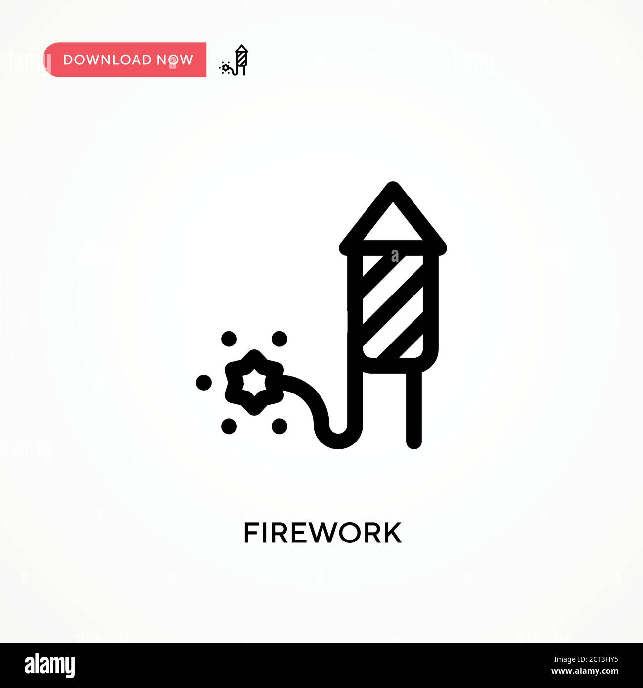 Firework Simple vector icon. Modern, simple flat vector illustration ...