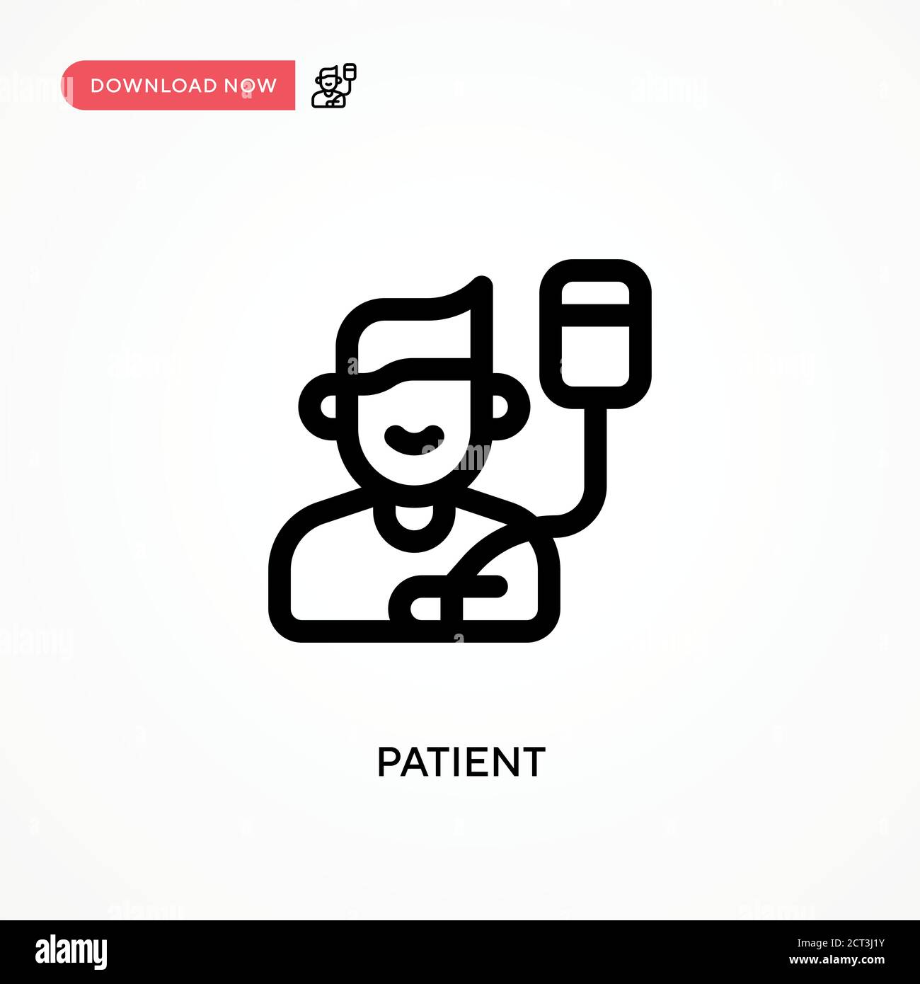 Patient Simple vector icon. Modern, simple flat vector illustration for ...