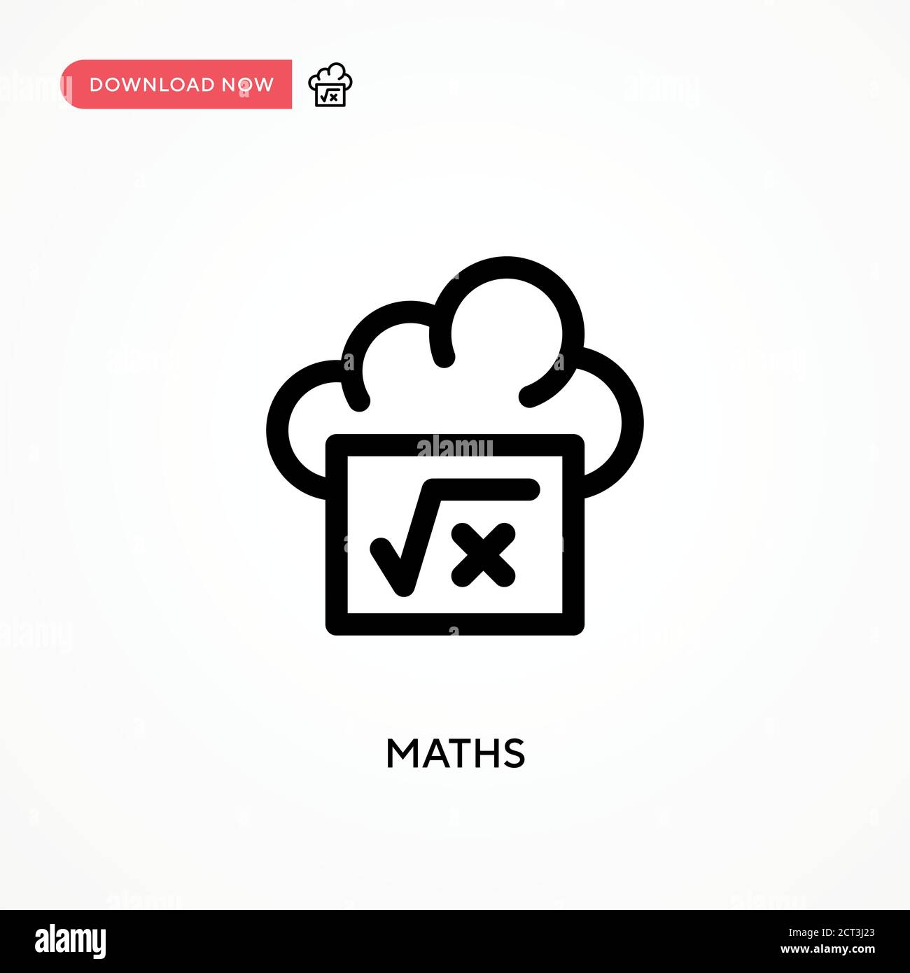 Maths Simple vector icon. Modern, simple flat vector illustration for ...