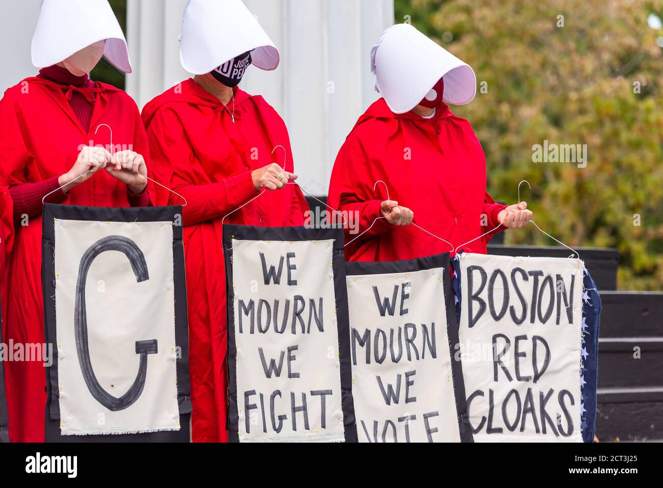 Boston Red Cloak Women at the Rally for Ruth at the First Parish Church ...