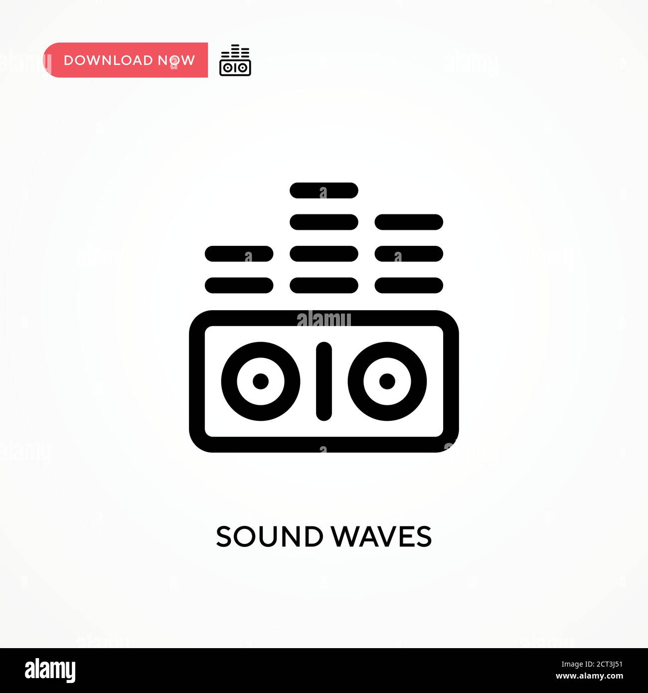 Sound waves Simple vector icon. Modern, simple flat vector illustration ...