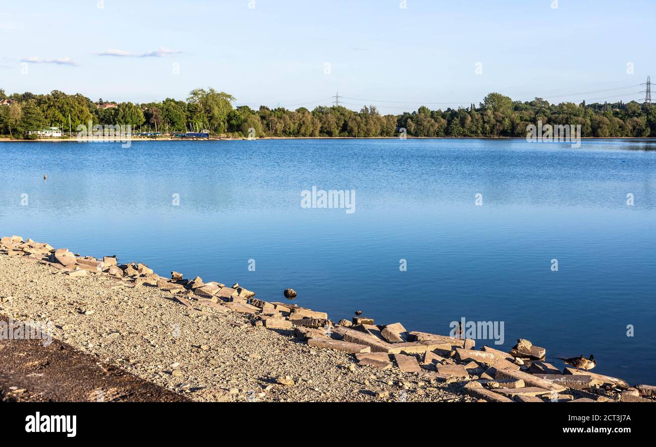Aldenham Country Park reservoir, Hertfordshire, England, UK Stock Photo ...