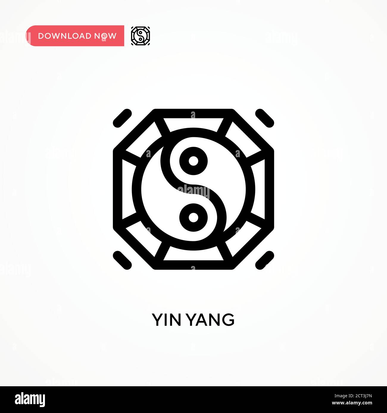 Yin yang Simple vector icon. Modern, simple flat vector illustration ...