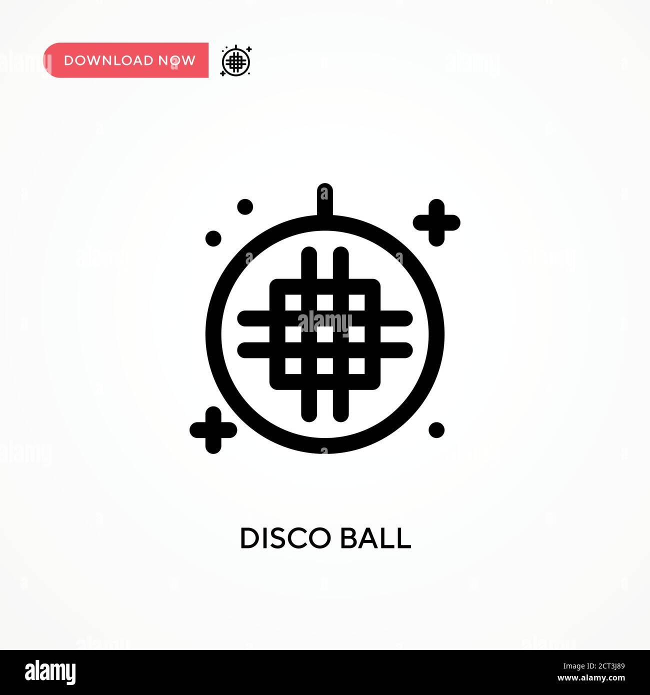 Disco ball Simple vector icon. Modern, simple flat vector illustration ...