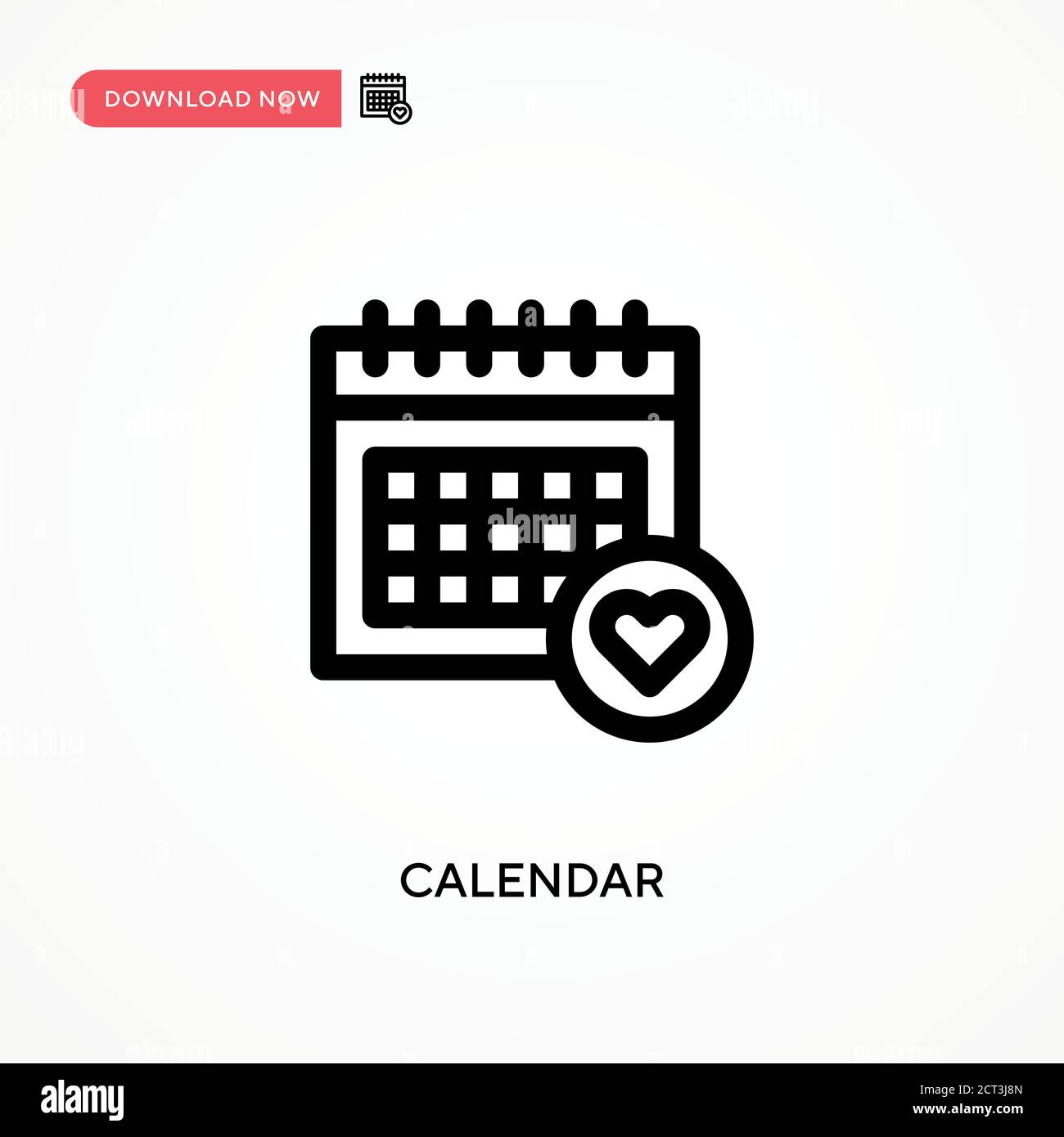 Calendar Simple vector icon. Modern, simple flat vector illustration ...