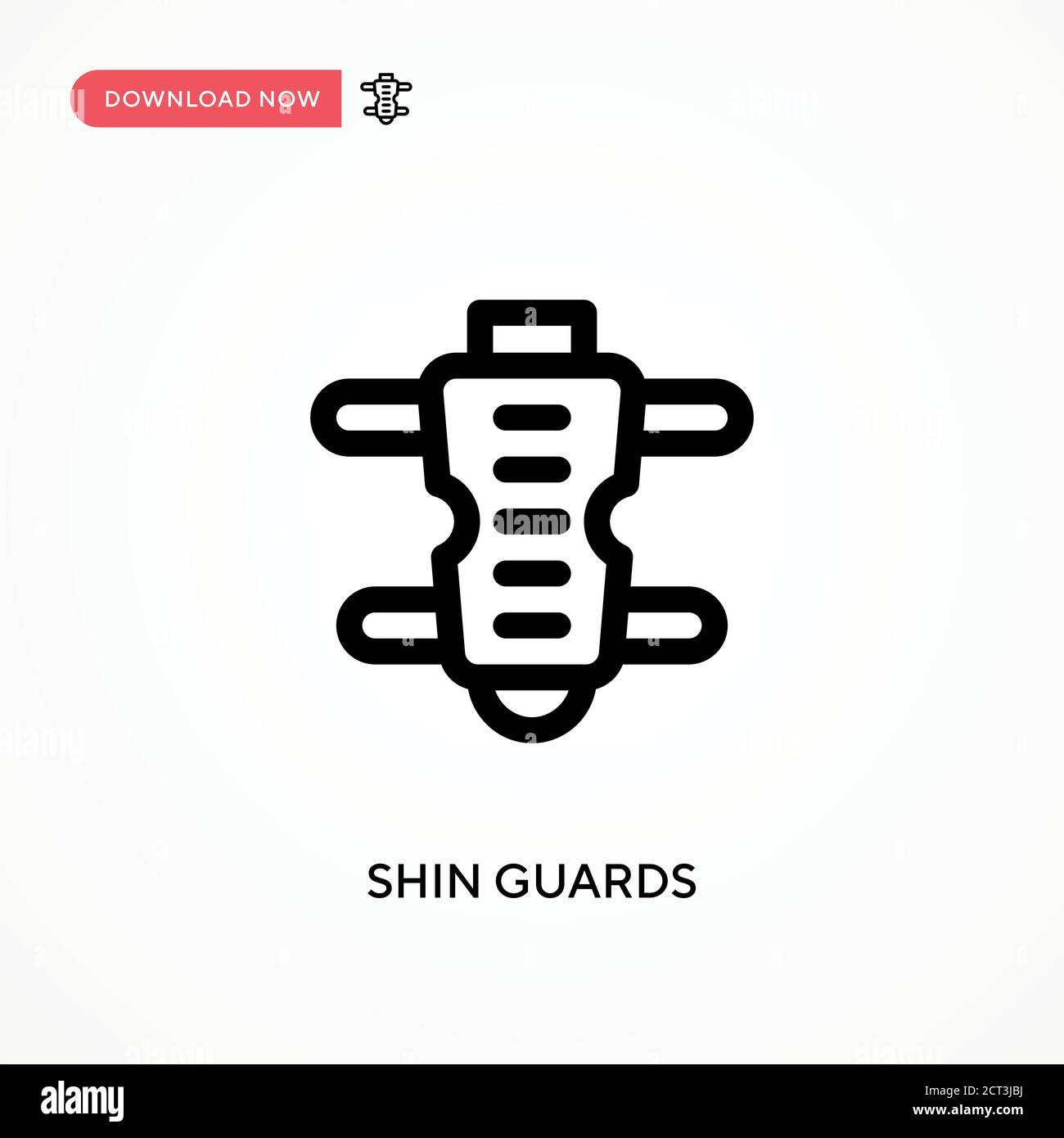 Shin guards Simple vector icon. Modern, simple flat vector illustration ...