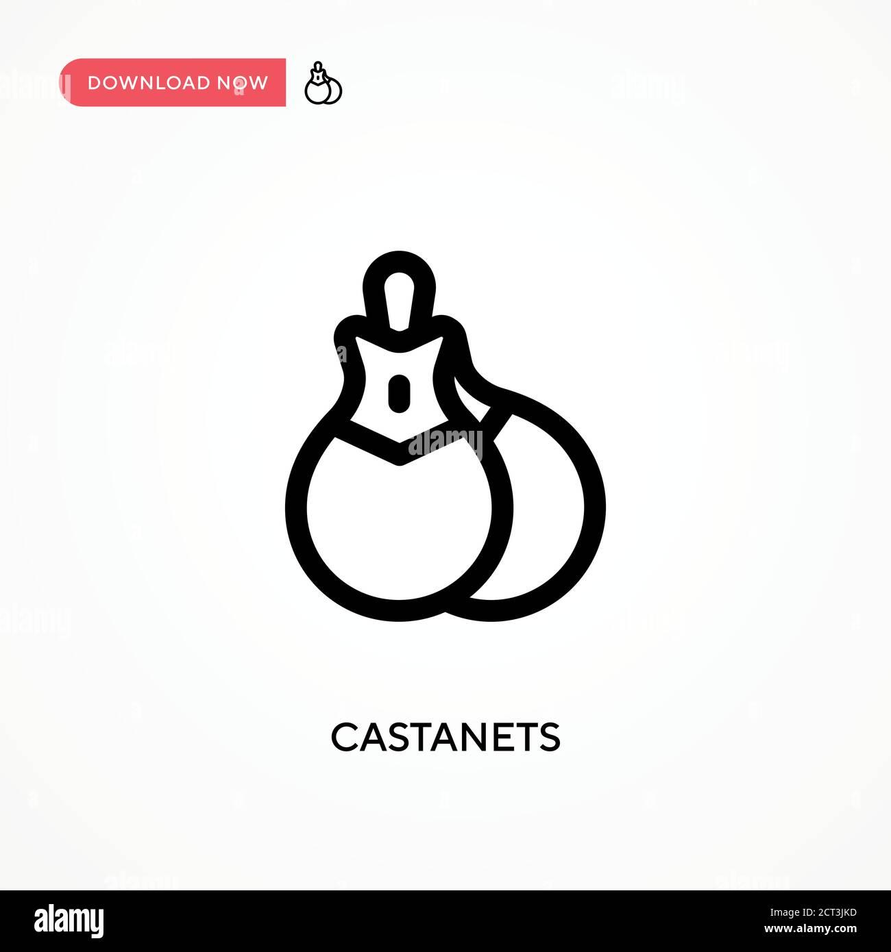 Castanets Simple vector icon. Modern, simple flat vector illustration ...