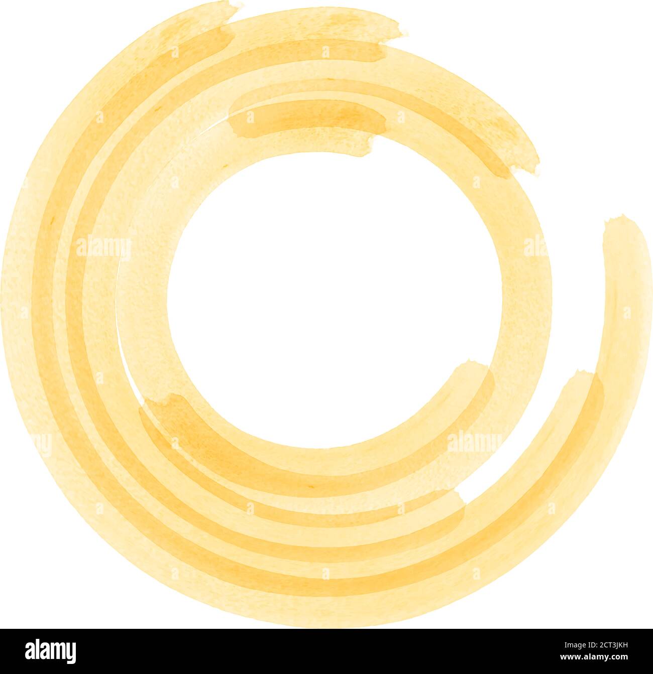 Abstract technology yellow watercolor futuristic circles. Stock vector ...