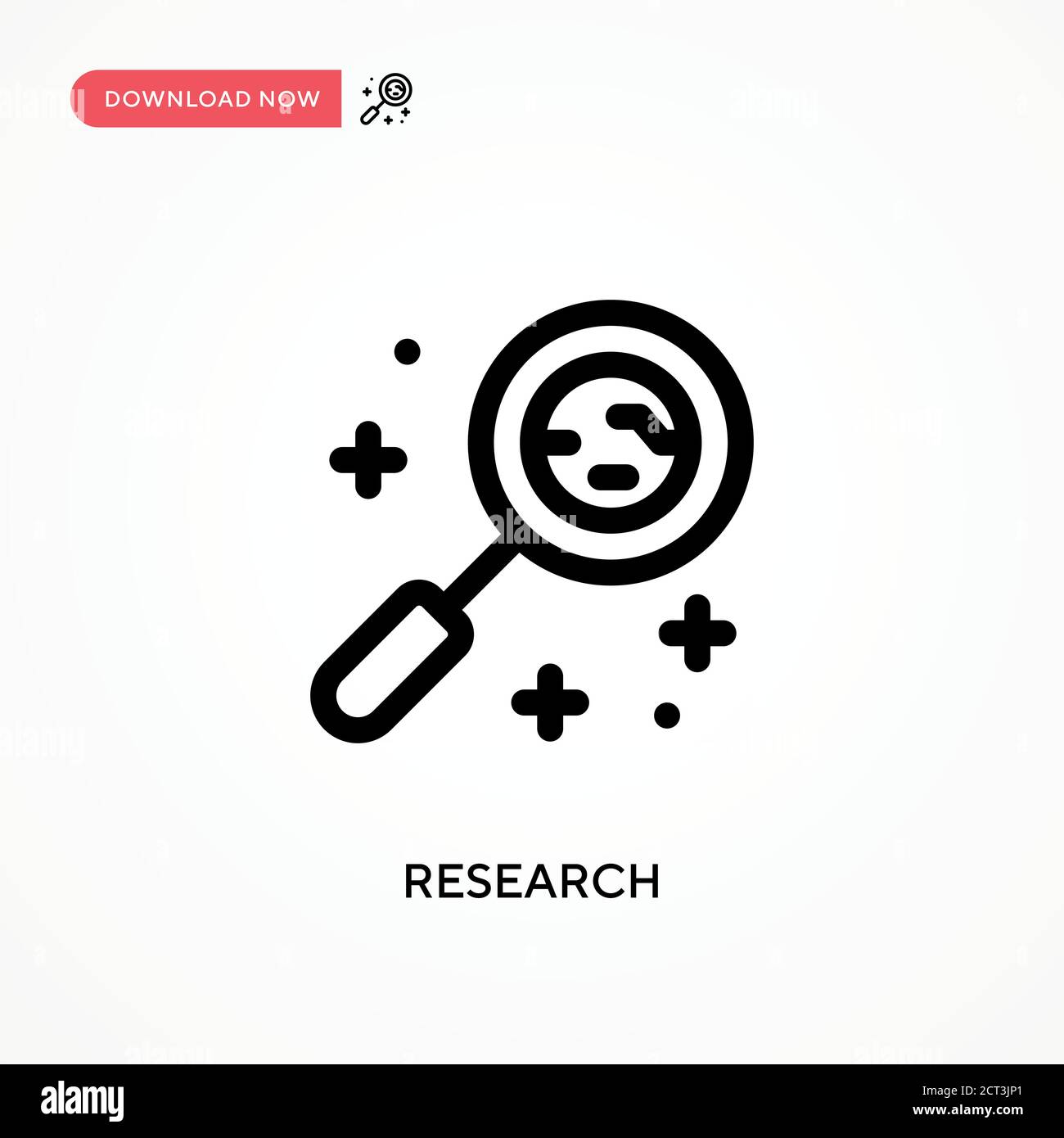 Research Simple vector icon. Modern, simple flat vector illustration ...