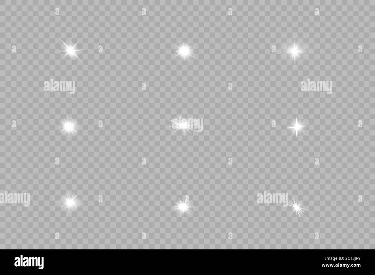 White glowing light explodes on a transparent background. Sparkling magical dust particles ...