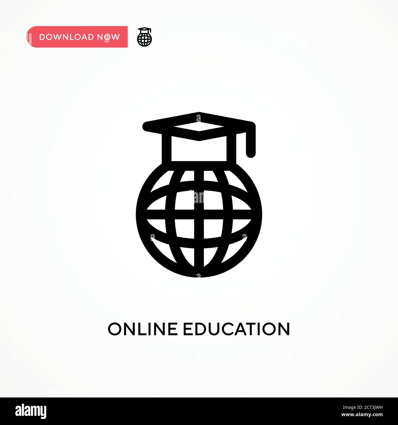 Online education Simple vector icon. Modern, simple flat vector ...